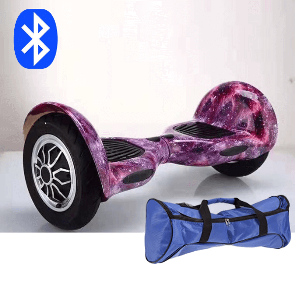Electric Hoverboard – 10 inch – Purple Galaxy Style + LED lights [Free ...